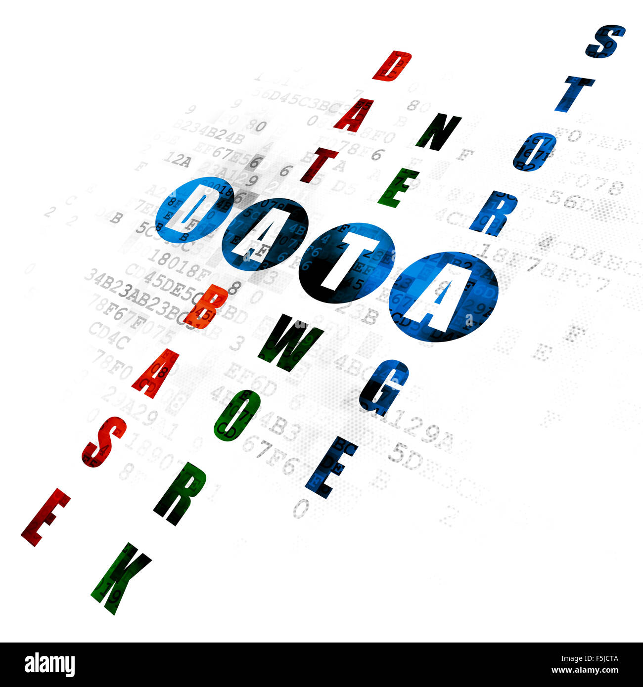 Information concept: Data in Crossword Puzzle Stock Photo - Alamy