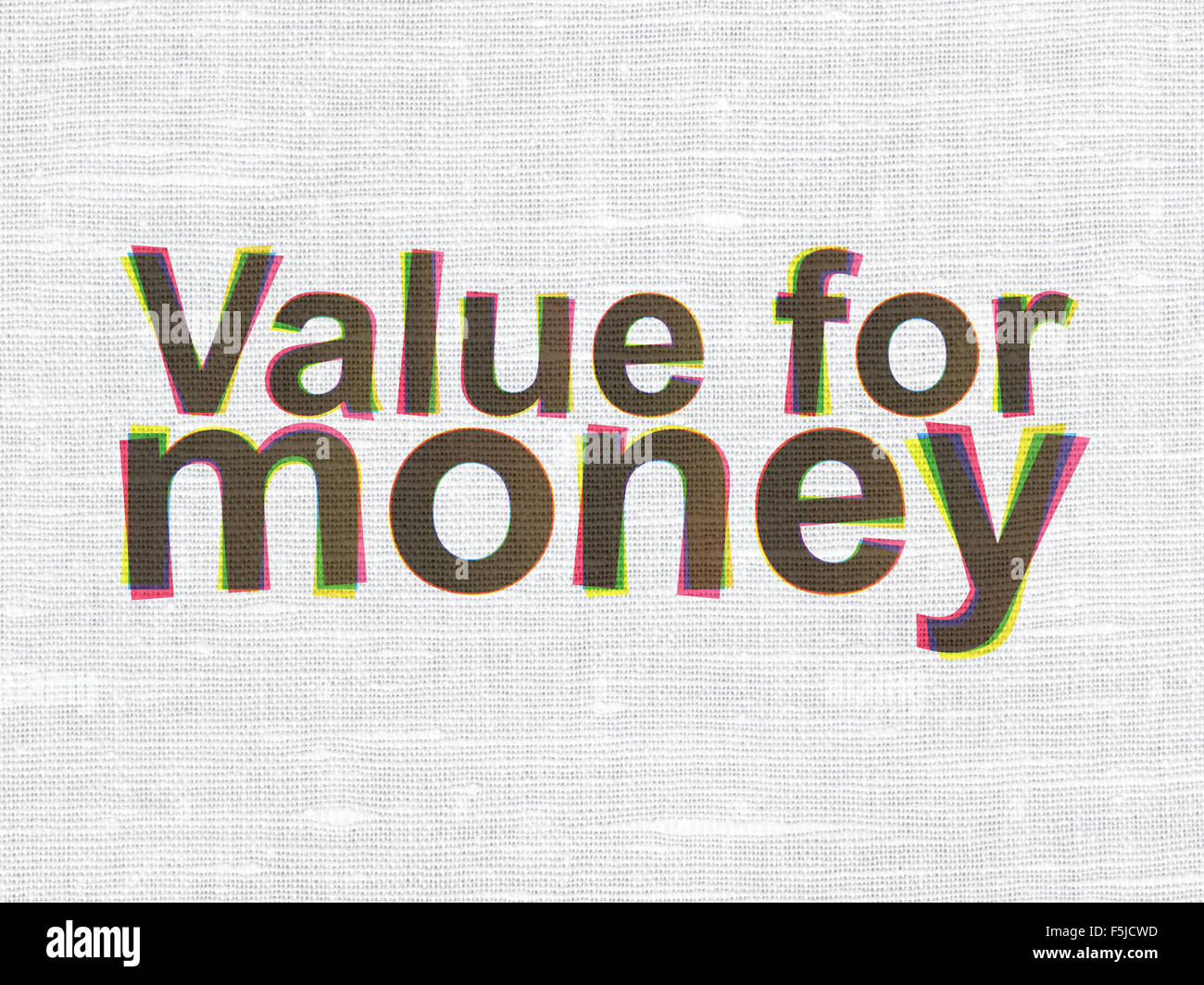 Money concept: Value For Money on fabric texture background Stock Photo ...