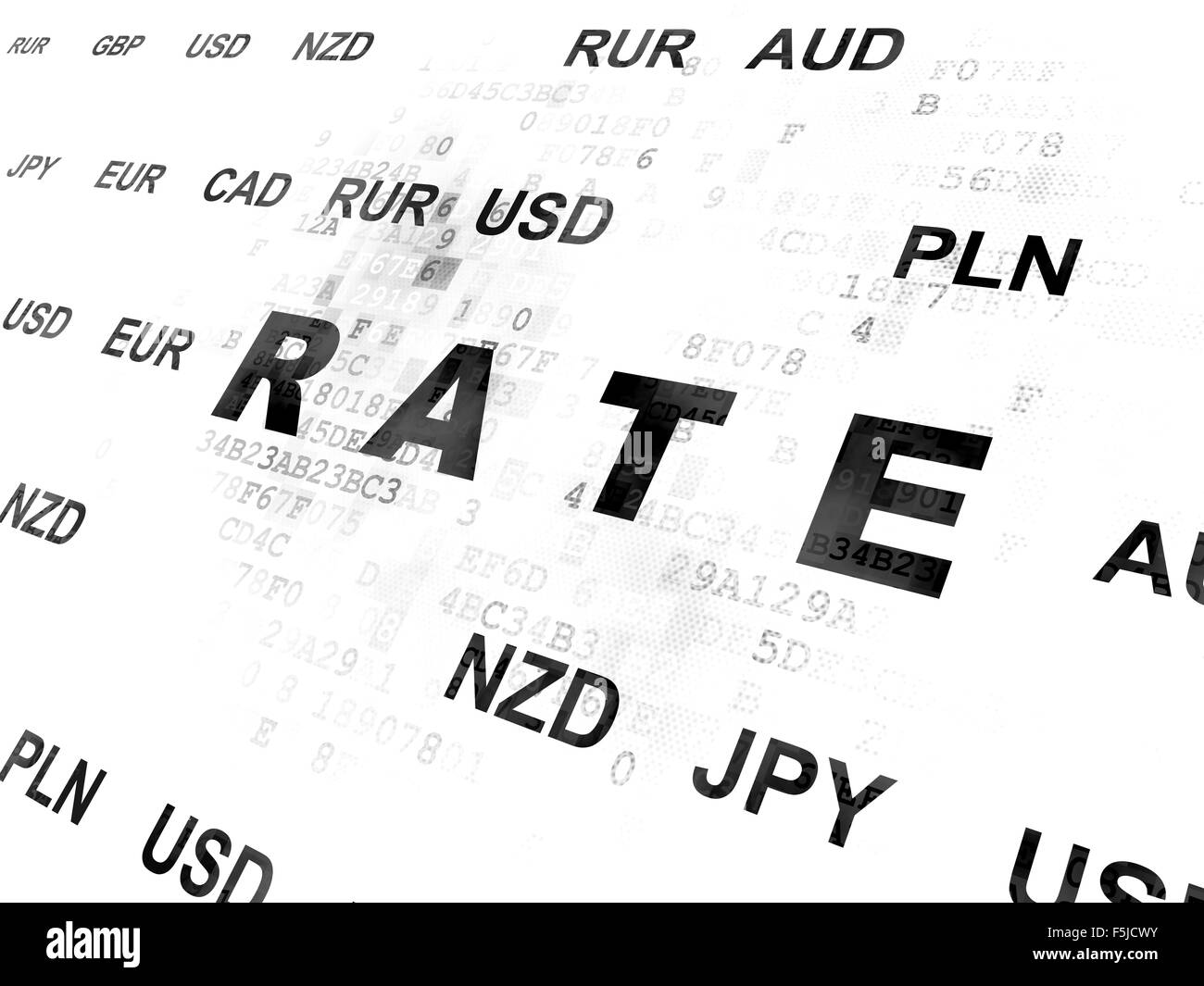 Rate concept text money Black and White Stock Photos & Images - Alamy