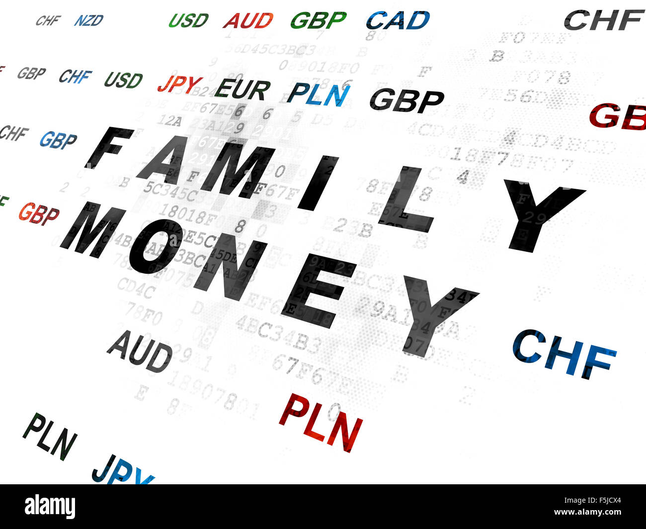 Currency concept: Family Money on Digital background Stock Photo - Alamy