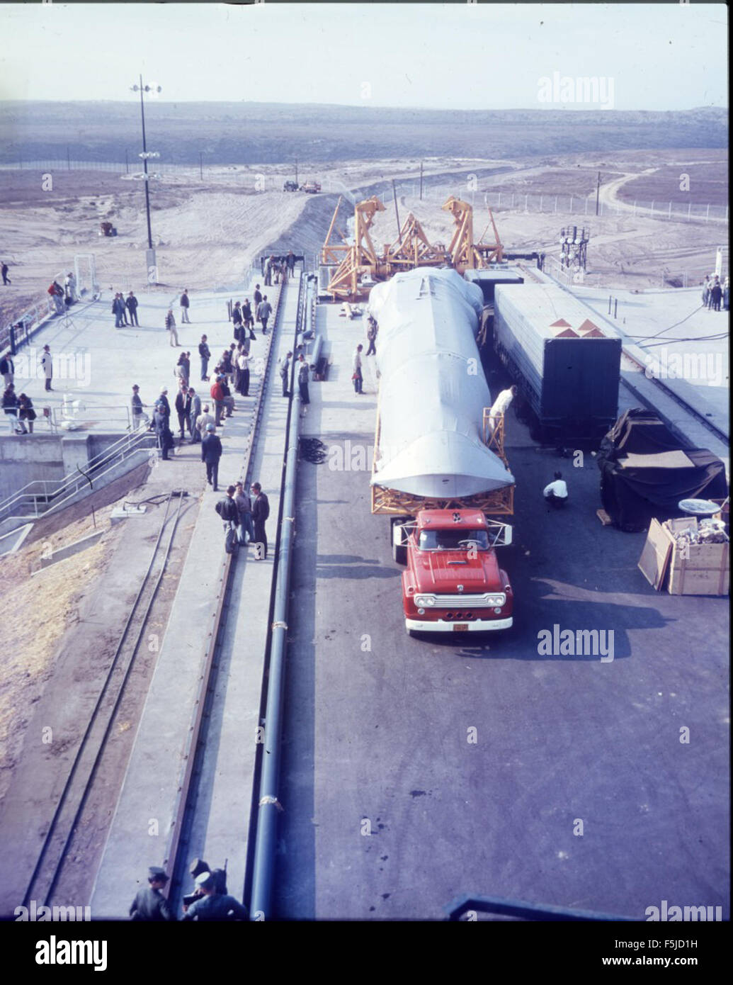 Atlas 1Dat VAFB; Backing onto Ramp; Tower View Date 12161958 Stock ...
