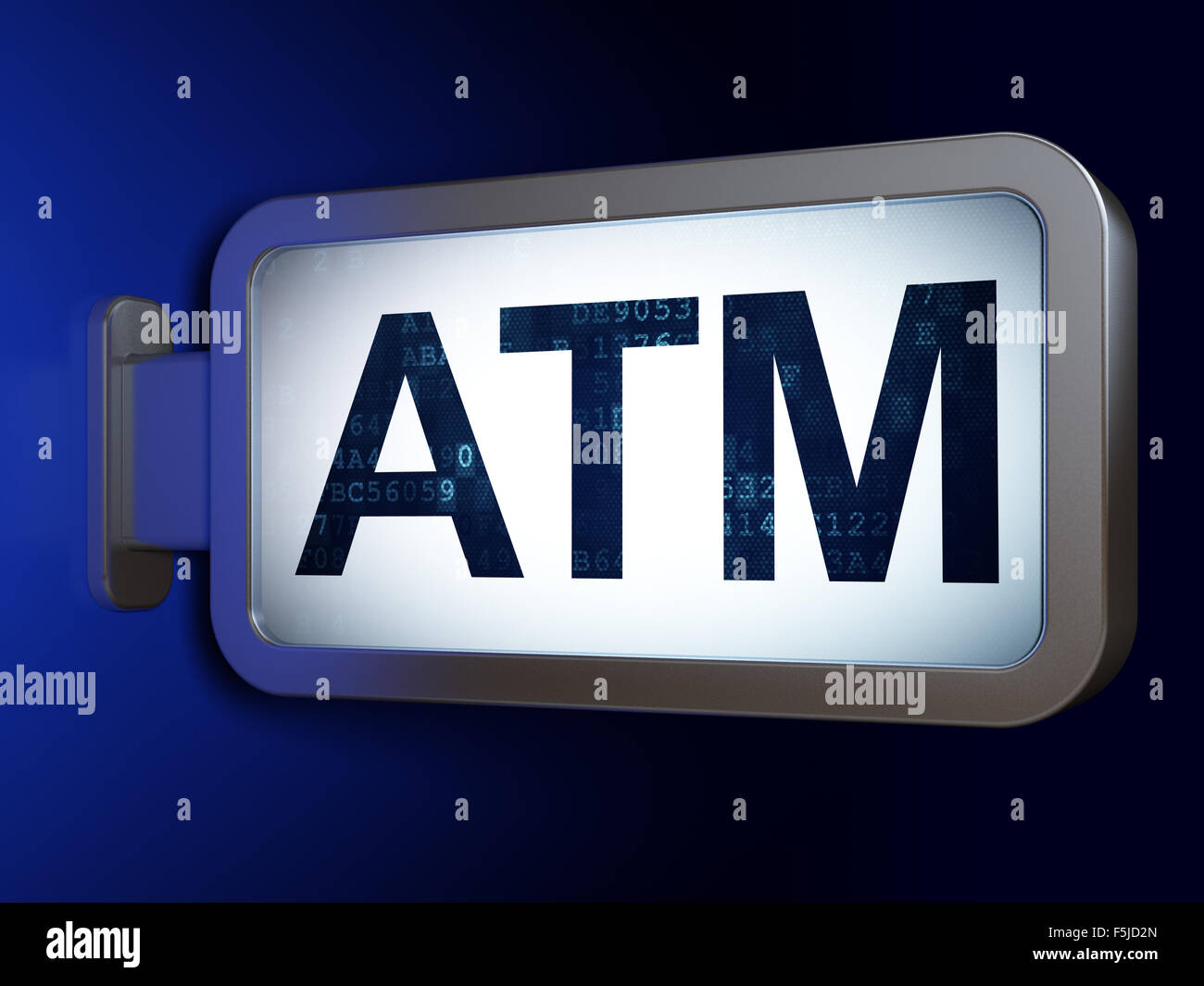 Currency concept: ATM on billboard background Stock Photo - Alamy