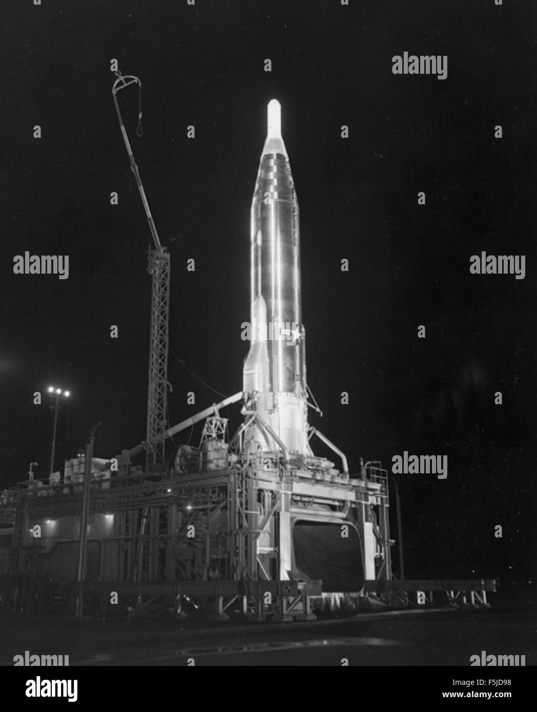 A photo from the Atlas Negative Collection, showing missile assembly ...