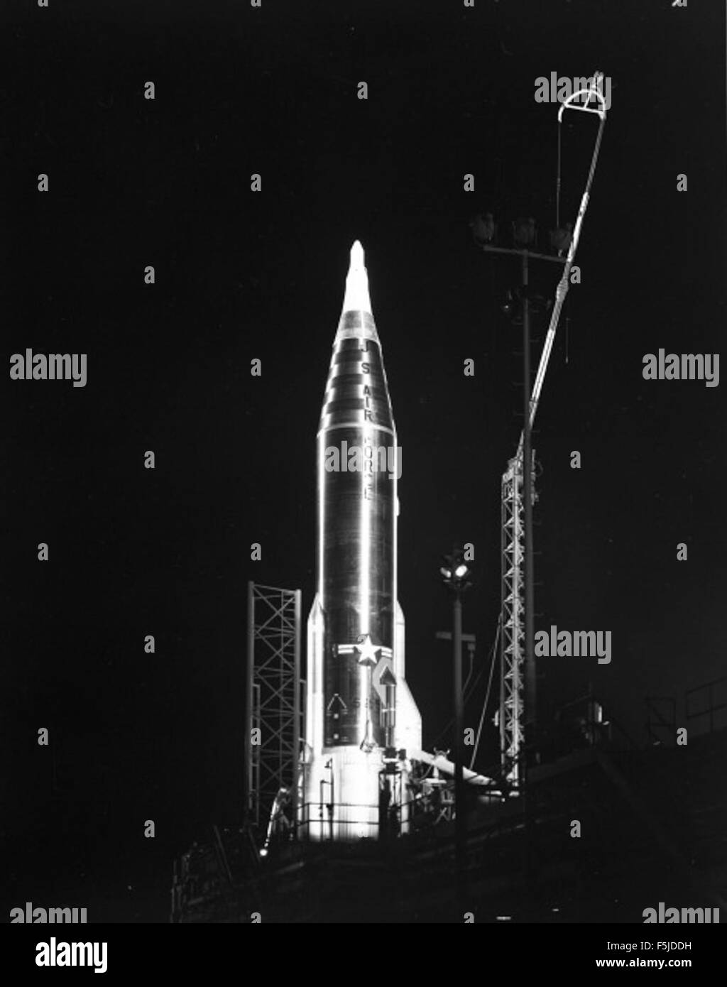 A photo from the Atlas Negative Collection depicting a missile launch ...