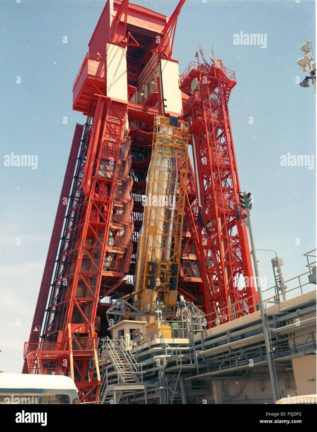 Atlas 263D Details Erection of Missile 263D; Project Fire Stock Photo ...
