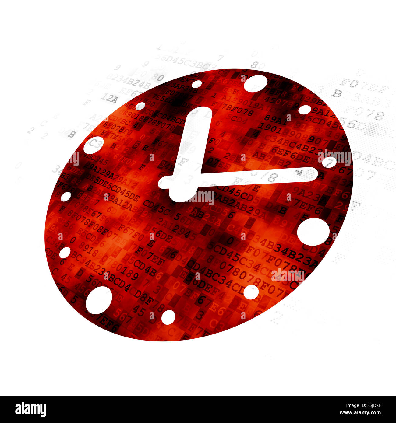 Time concept: Clock on Digital background Stock Photo - Alamy