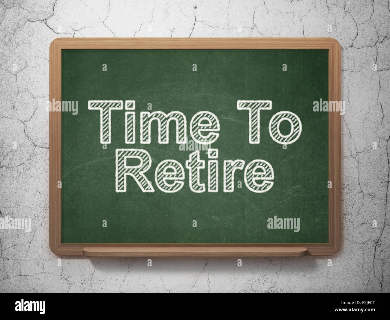 Timeline concept: Time To Retire on chalkboard background Stock Photo ...