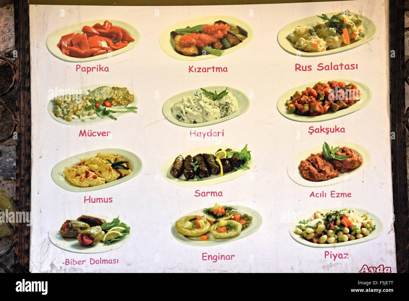 Menu with pictures hi-res stock photography and images - Alamy