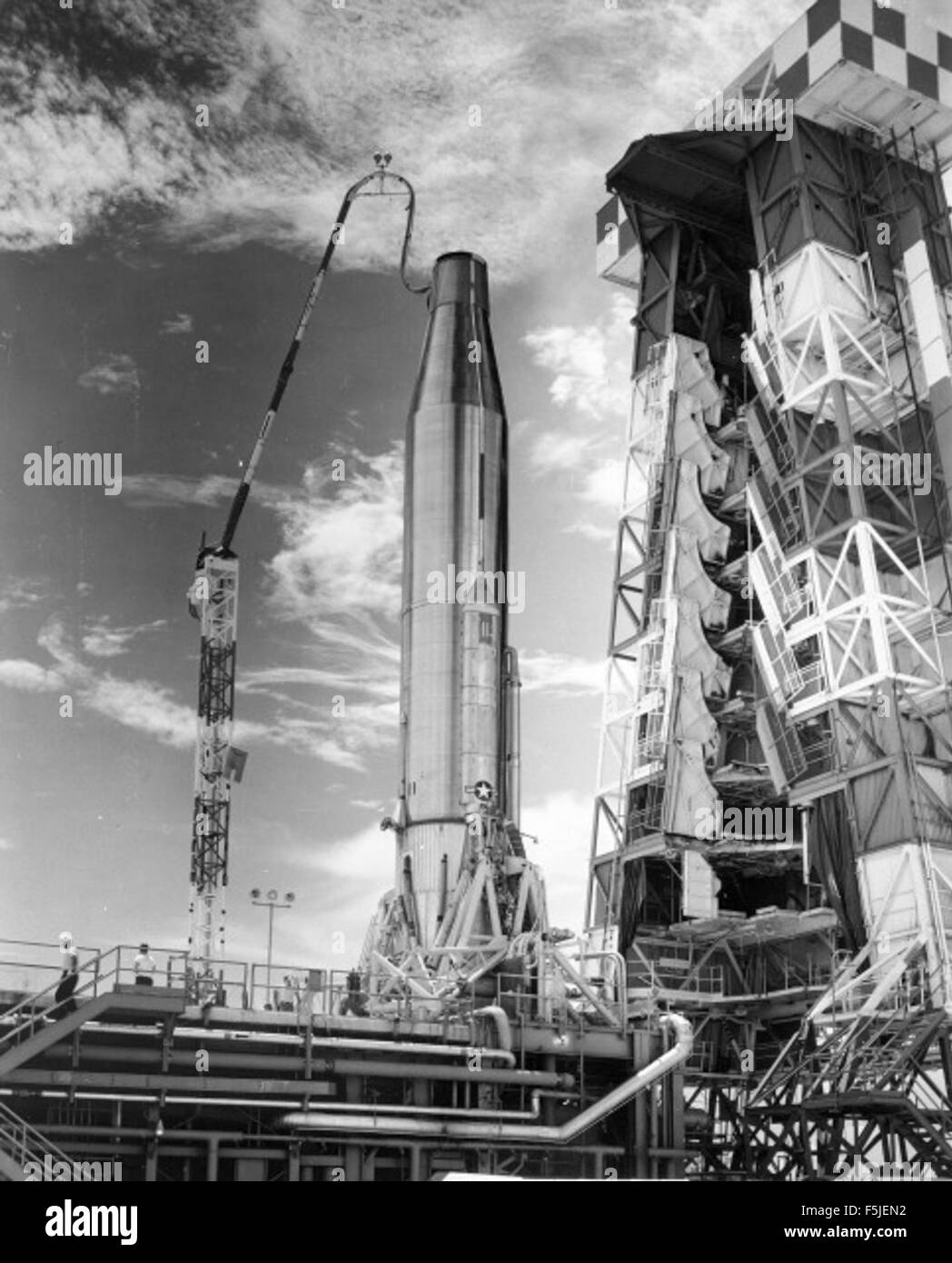 This image from the Atlas Negative Collection shows the Atlas missile ...