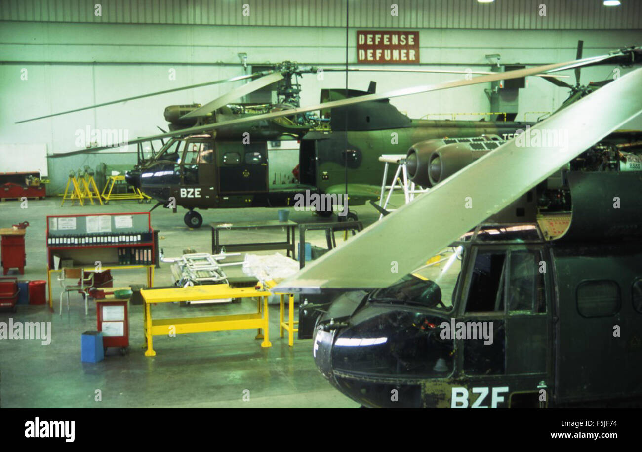 Photograph of the Aerospatiale SA330H Puma helicopter from the 6th RHHC ...