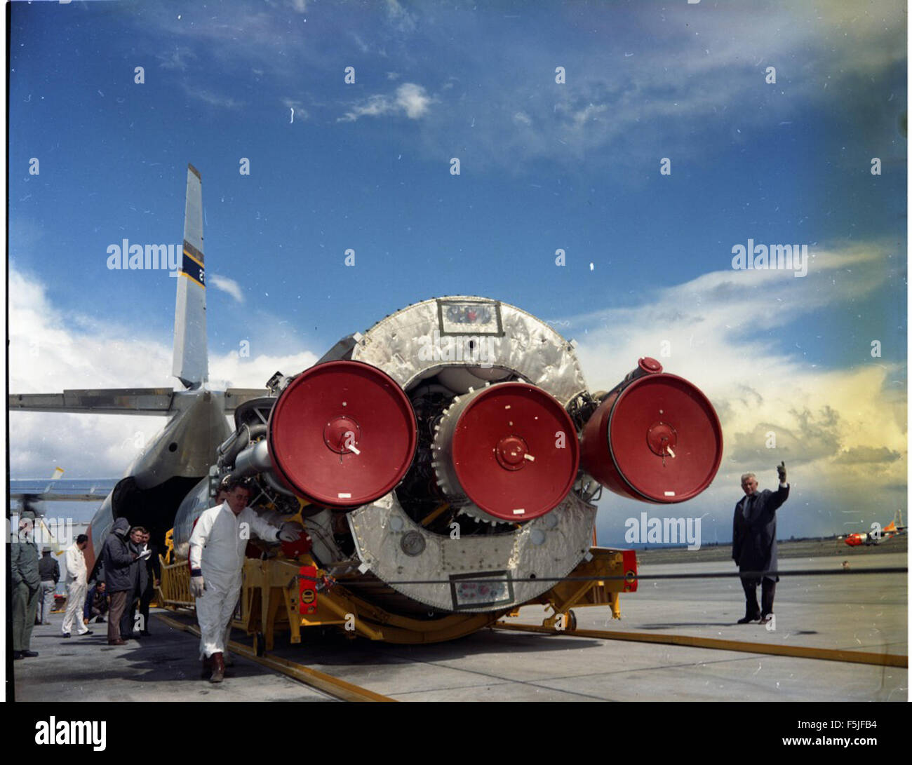 Atlas 37E Details Offloading of 37E; Missile Emerging from Stock Photo ...
