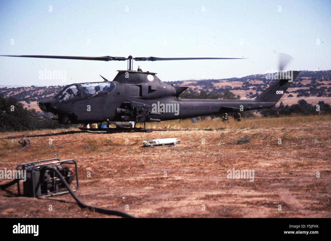 The Bell AH-1G Cobra helicopter (serial 71-21008) was photographed on ...