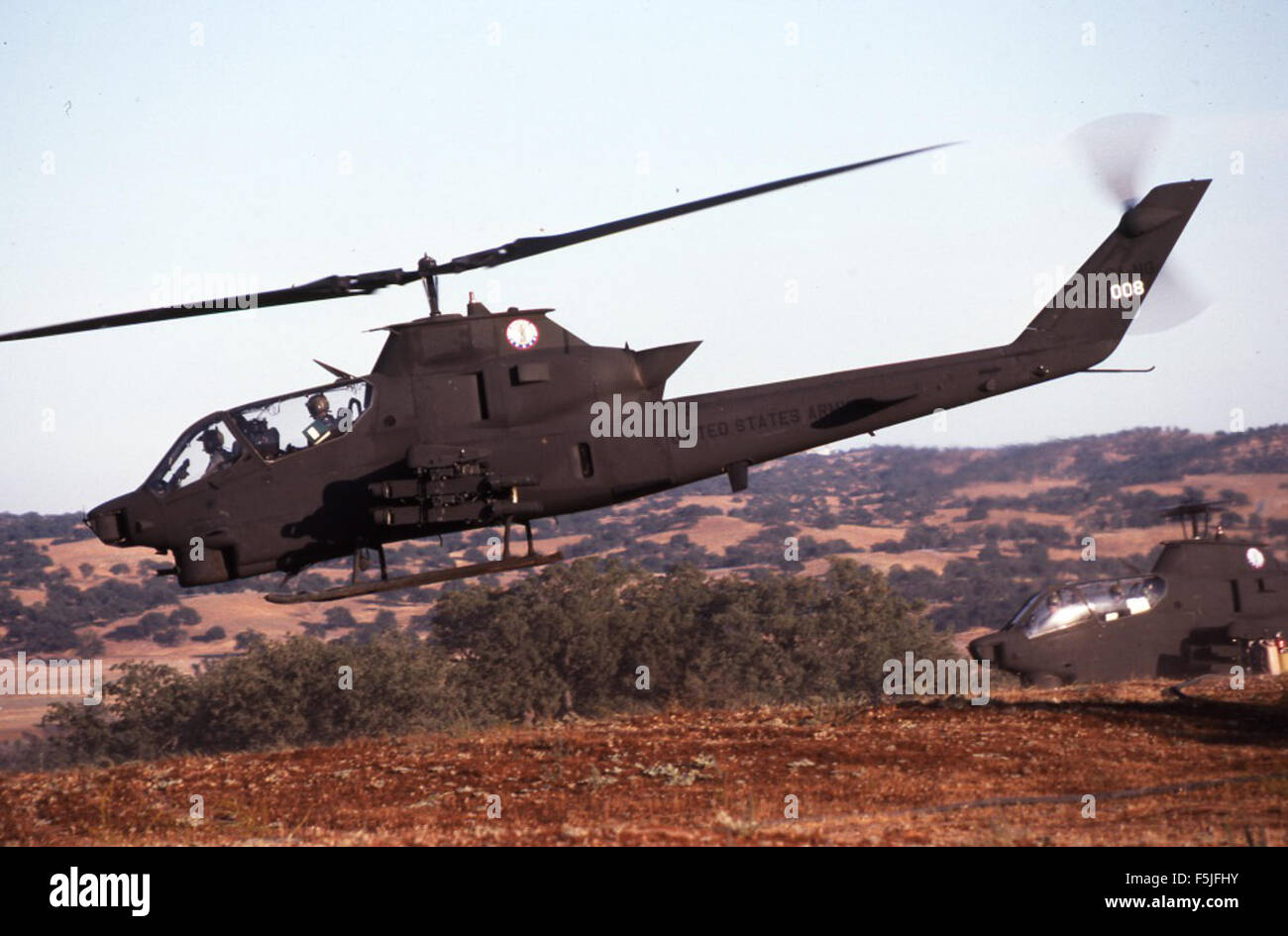 The Bell AH-1G Cobra, tail number 71-21008, from the 140th Aviation ...