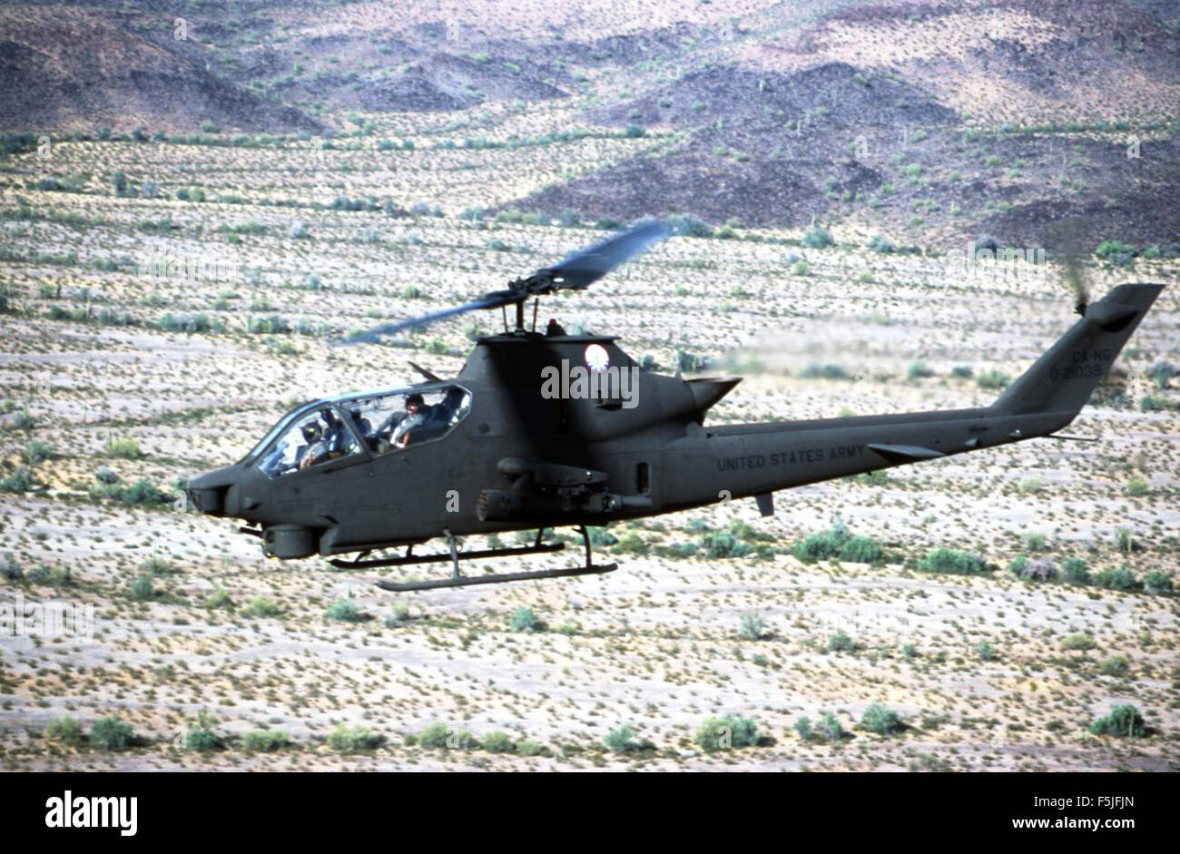 The Bell AH-1S Cobra, a military attack helicopter, assigned to the 1st ...