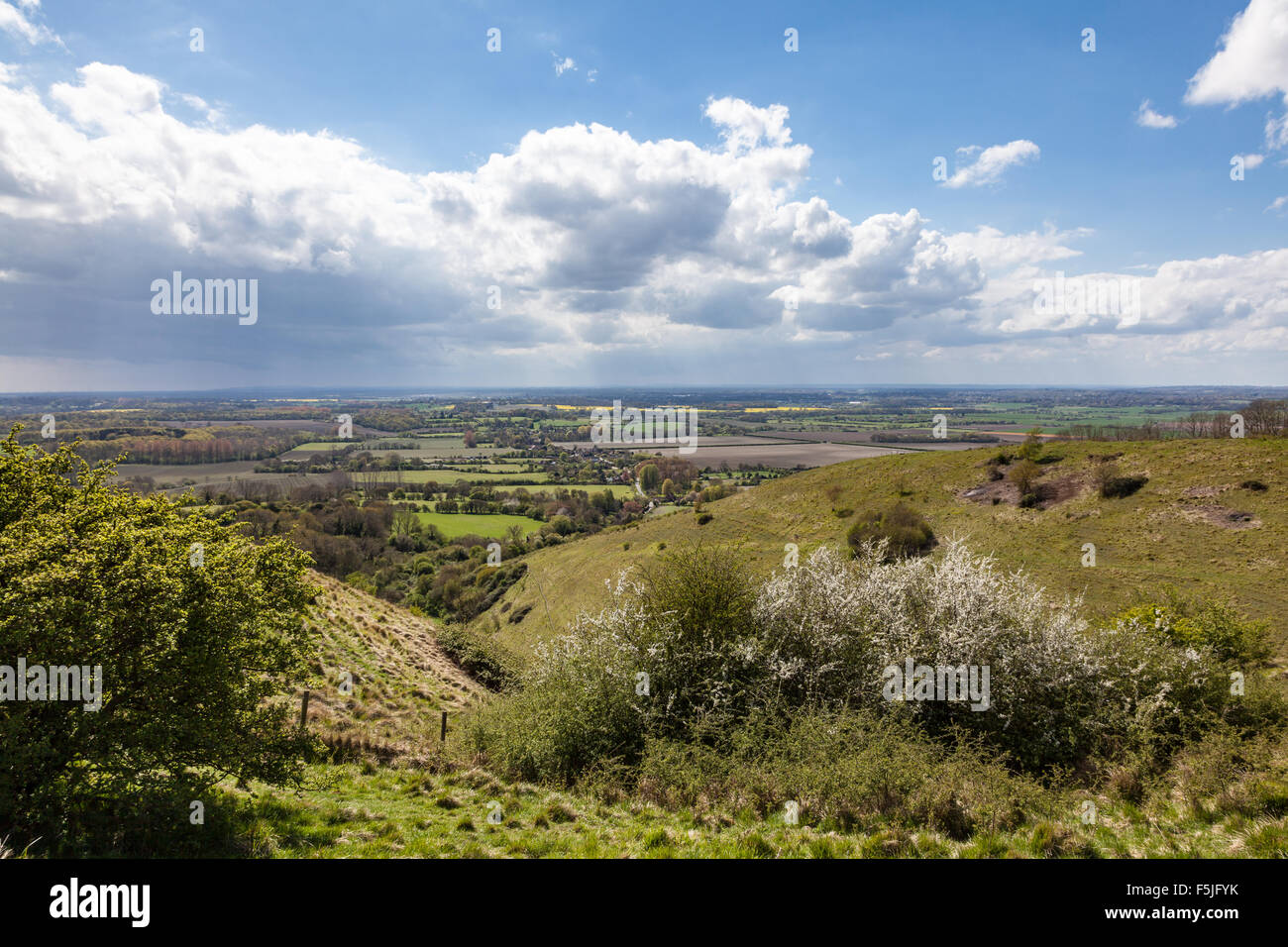 View across the Stour Valley towards Ashford from the Wye Downs, Wye ... View across the Stour Valley towards Ashford from the Wye Downs, Wye ...
