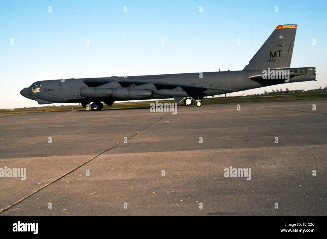 The Boeing B-52H Stratofortress 61-0007 of the 5th Bomb Wing at Minot ...