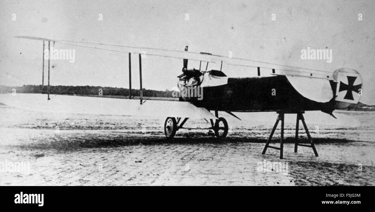 A photograph of the Brandenburg L 15, a German biplane from World War I ...