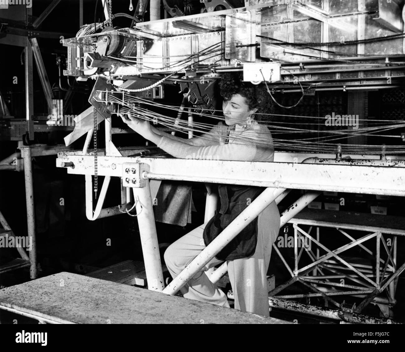 Flight deck control crew Black and White Stock Photos & Images - Alamy