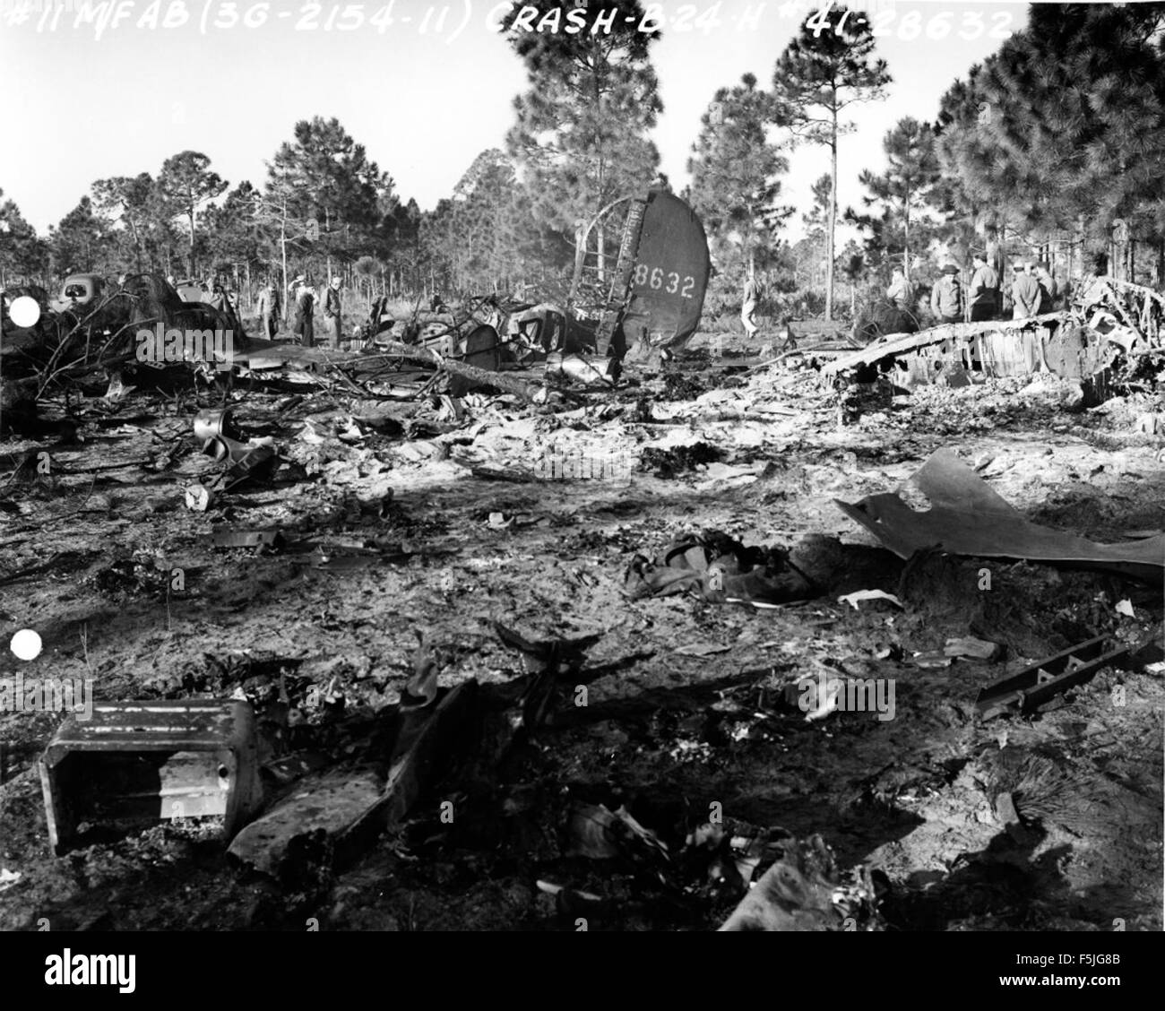 The image shows the Consolidated B-24H bomber, serial number 41-28632 ...