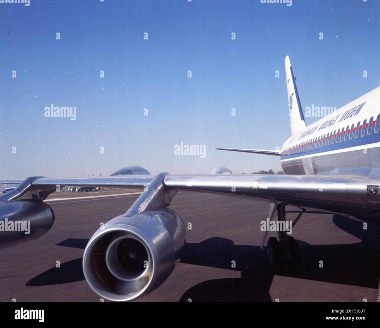 A photograph of the Convair 880, tail number 092-62, grounded at the ...