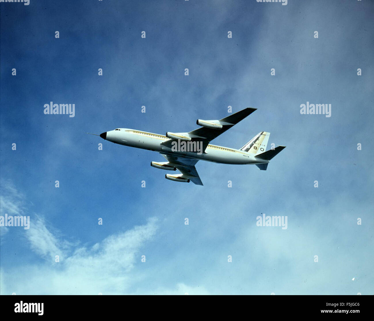 The Convair 880, a medium-range commercial jet airliner, is seen in ...