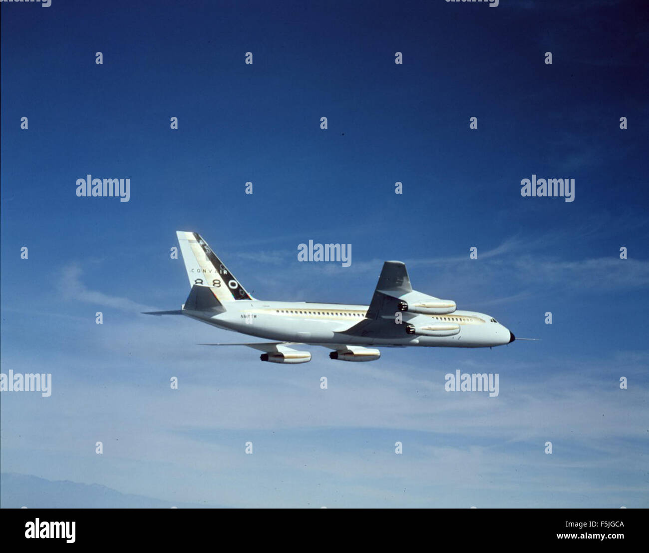 The Convair 880 in flight is a visual representation of the aircraft's ...