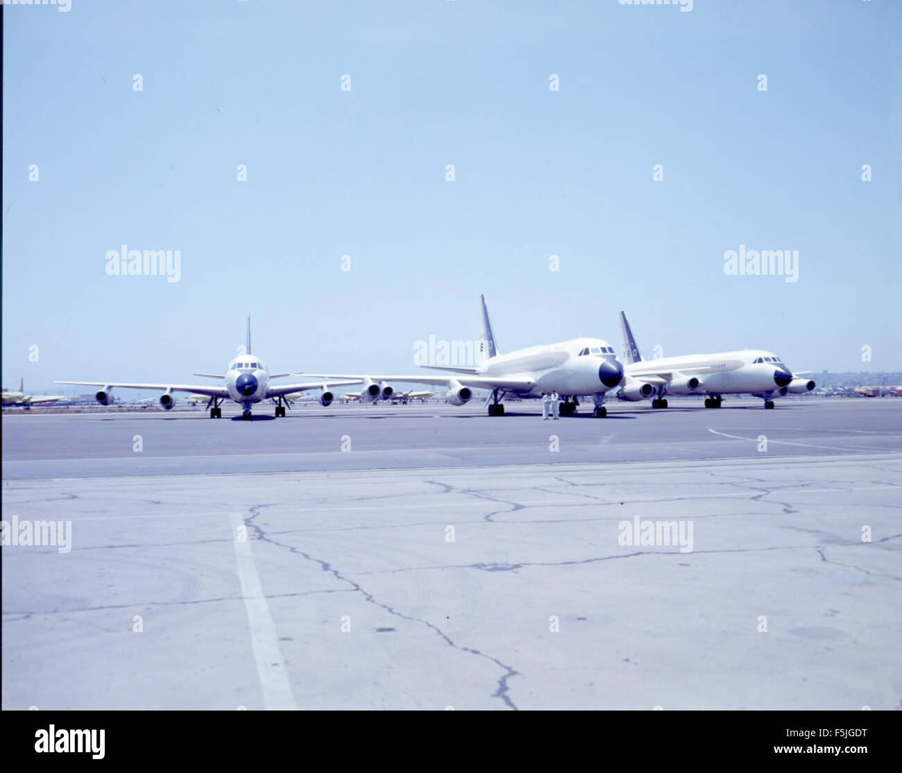 The Convair 880-34 aircraft seen in ground configuration, with ships 1 ...