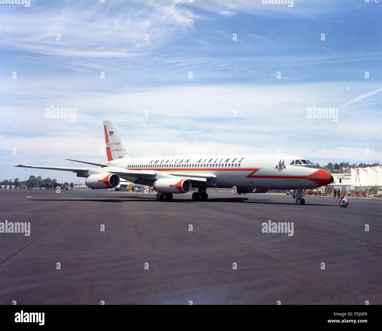The Convair 990, tail number 597-61, an American airliner, photographed ...
