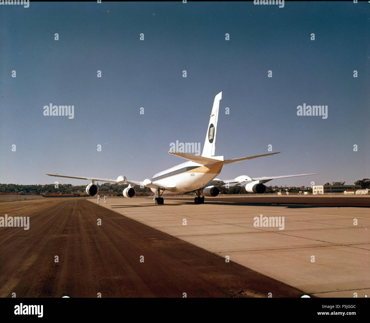Ground-level photograph of a Convair 990 aircraft, showcasing its ...