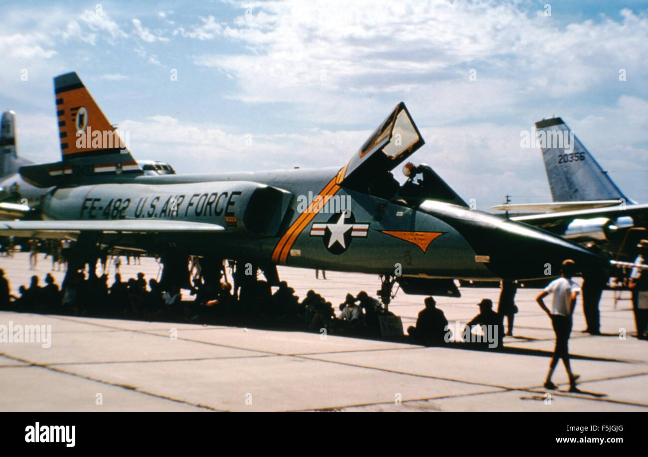 A photograph of a Convair F-106A fighter jet, tail number 57-2482, from ...