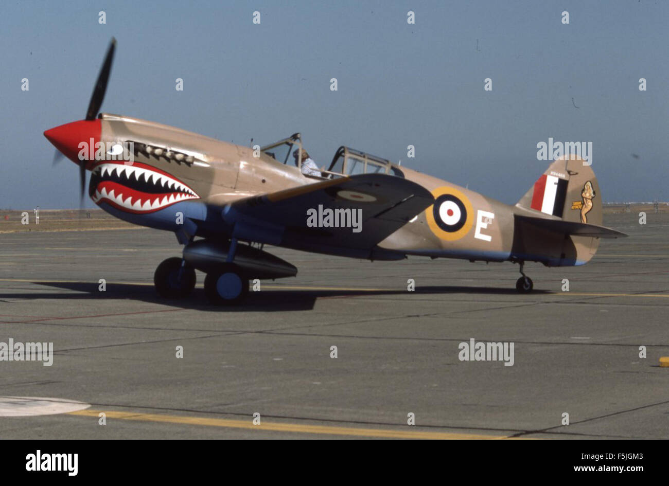 The Curtiss P-40E, tail number AK933 and civilian registration N94466 ...