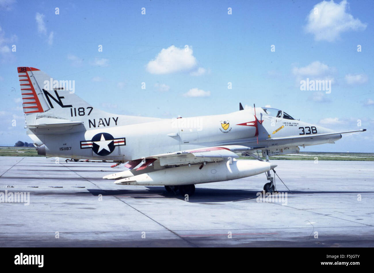 The Douglas A-4E Skyhawk, serial number 151187, was assigned to VA-23 ...