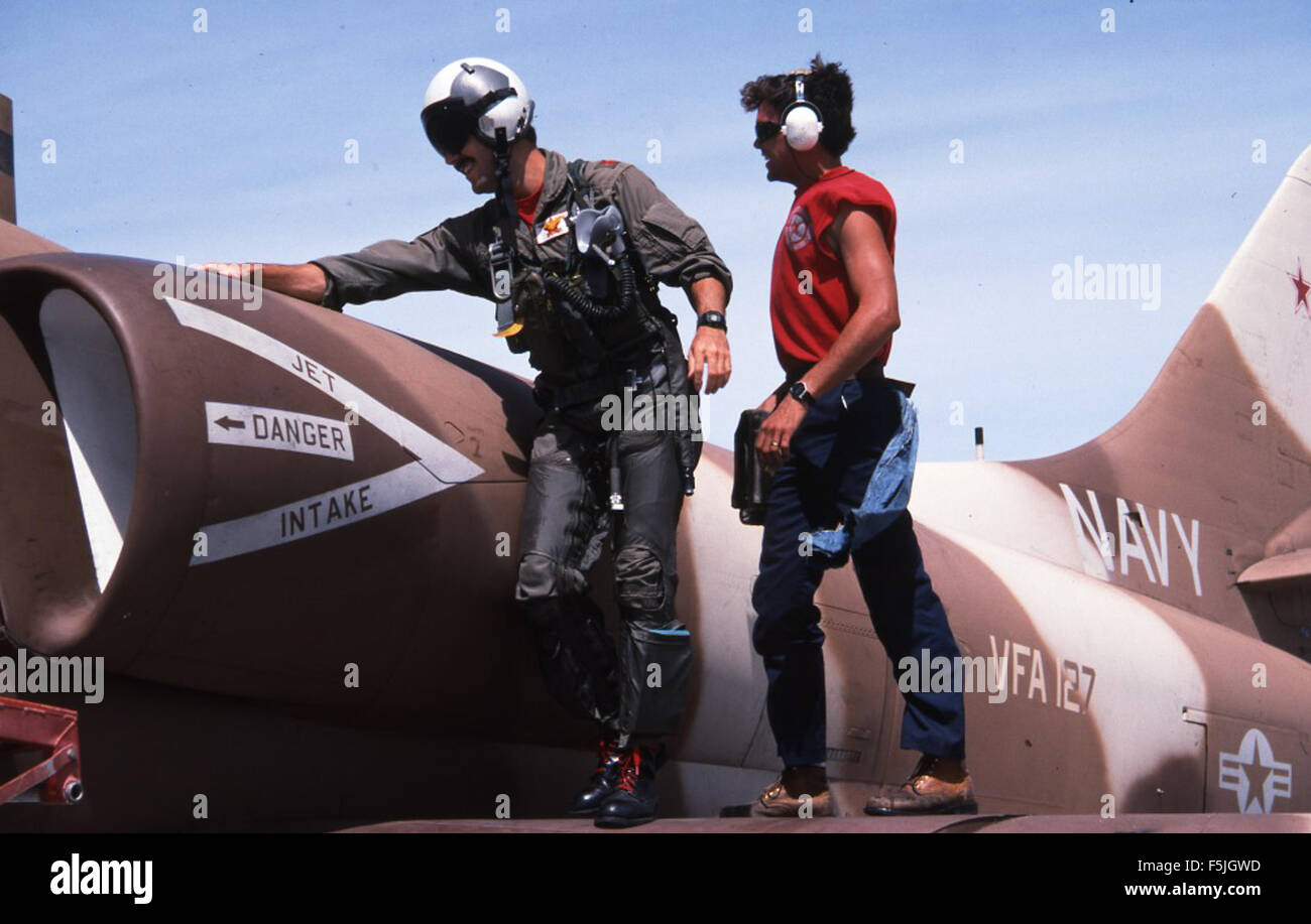 This image shows a Douglas A-4F Skyhawk, tail number 154183, operated ...