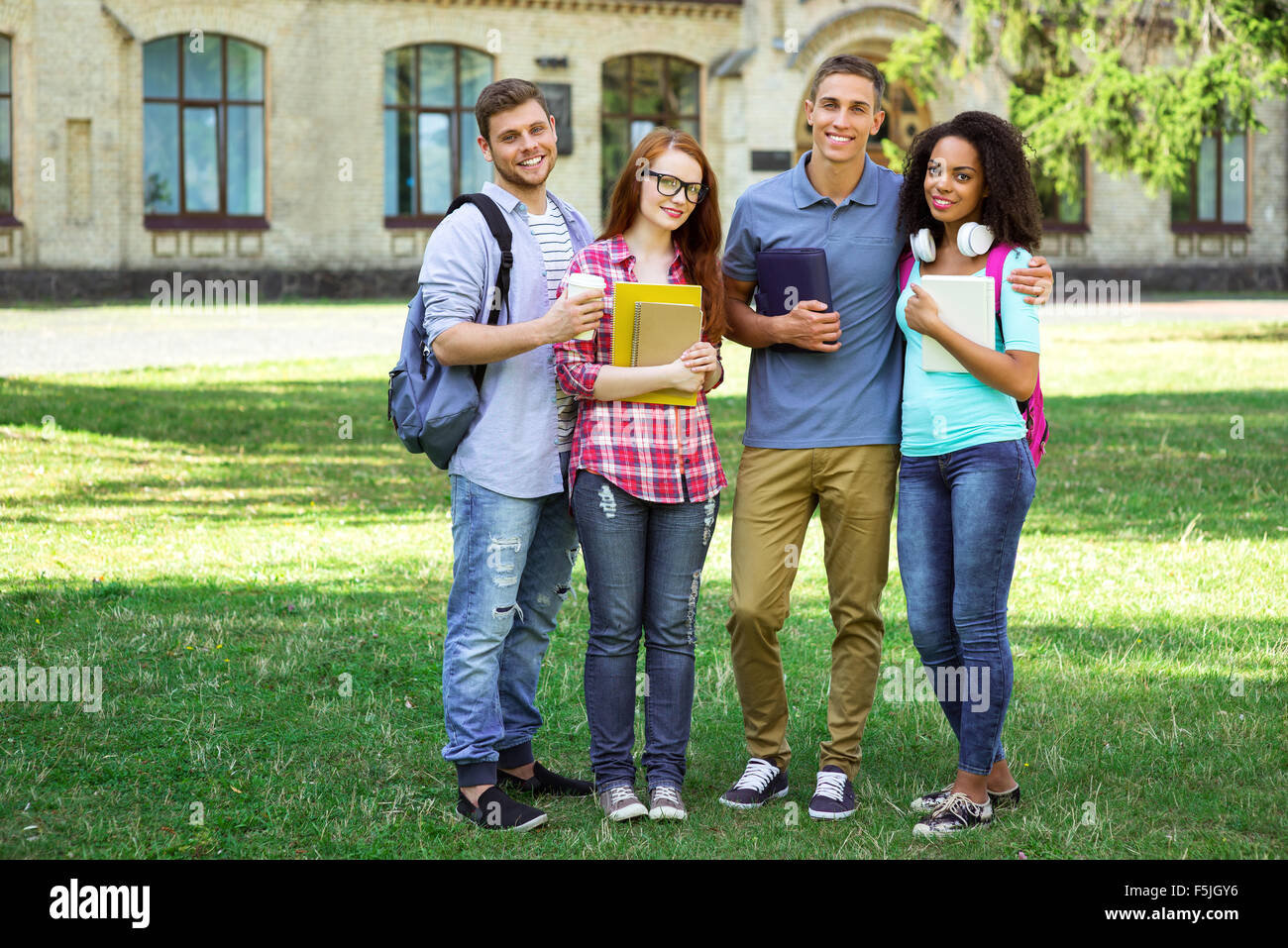 Concept for young student friends Stock Photo - Alamy
