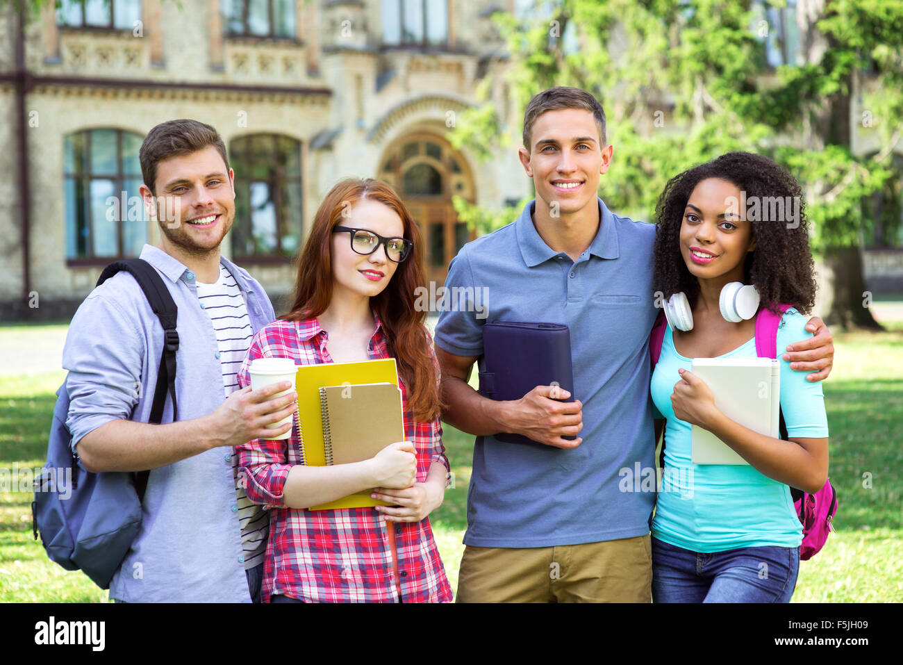 Concept for young student friends Stock Photo - Alamy