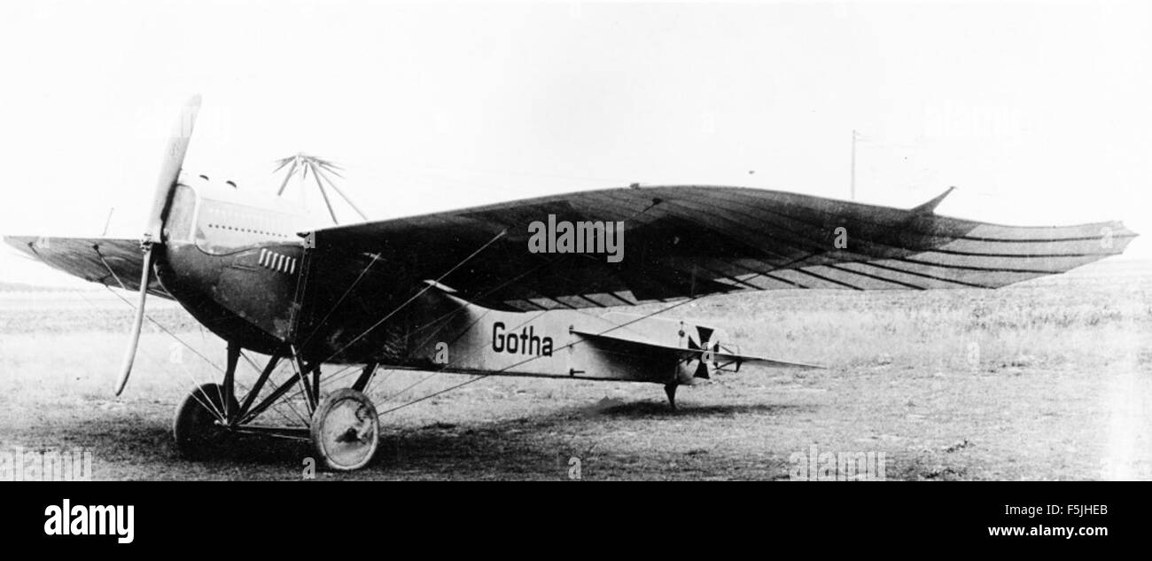 This image features the Gotha LE 4 aircraft, captured in a historic ...