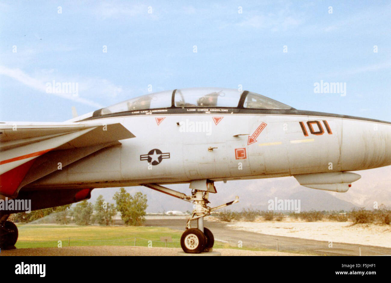 The Grumman F-14A Tomcat, tail number 160898AJ-101, is a carrier-based multirole fighter ...
