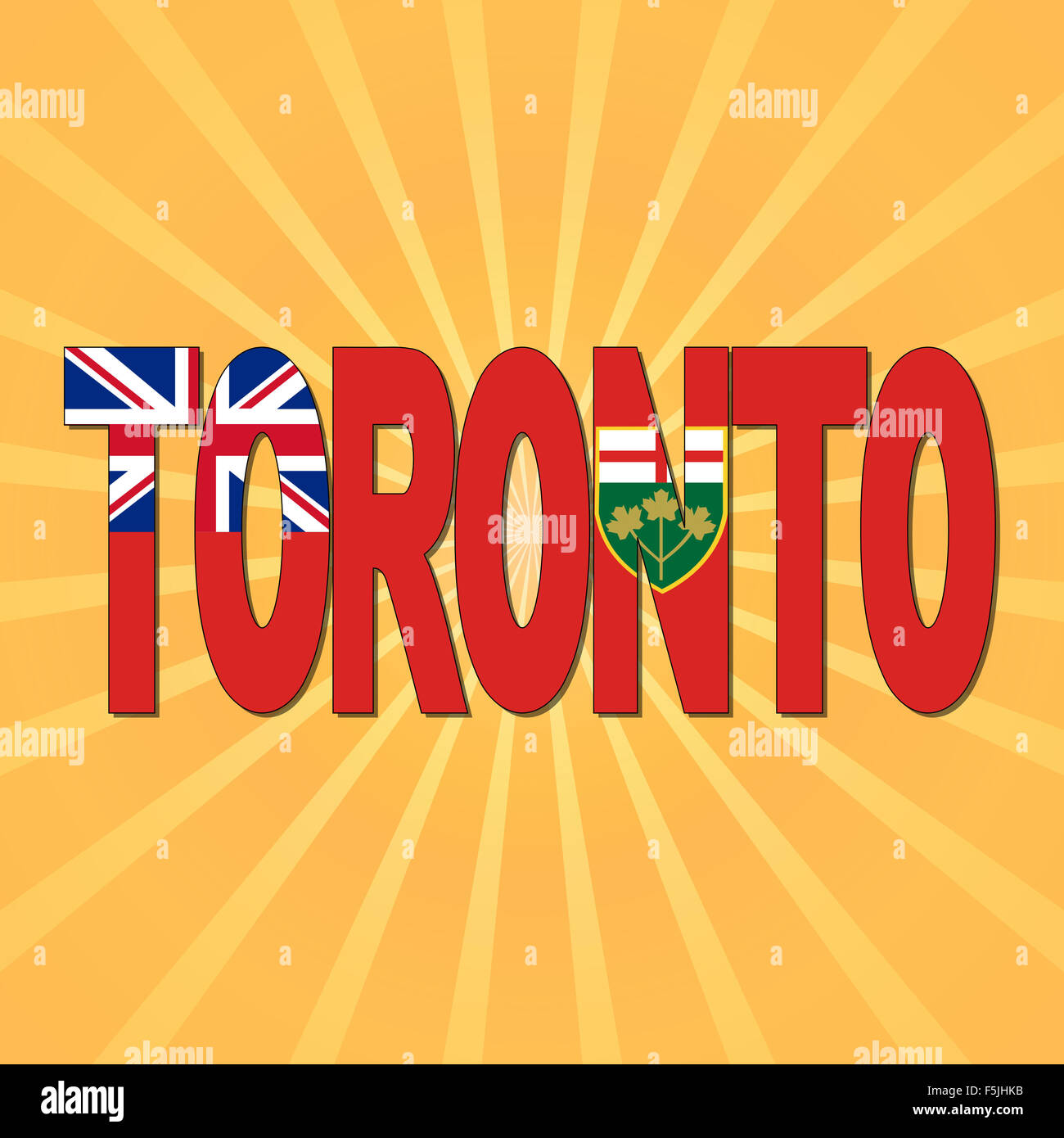 Toronto flag text with sunburst illustration Stock Photo - Alamy