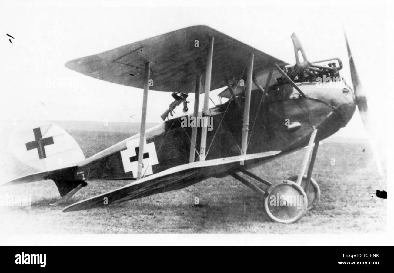 The Halberstadt CL V, a German World War I two-seat fighter, is shown ...