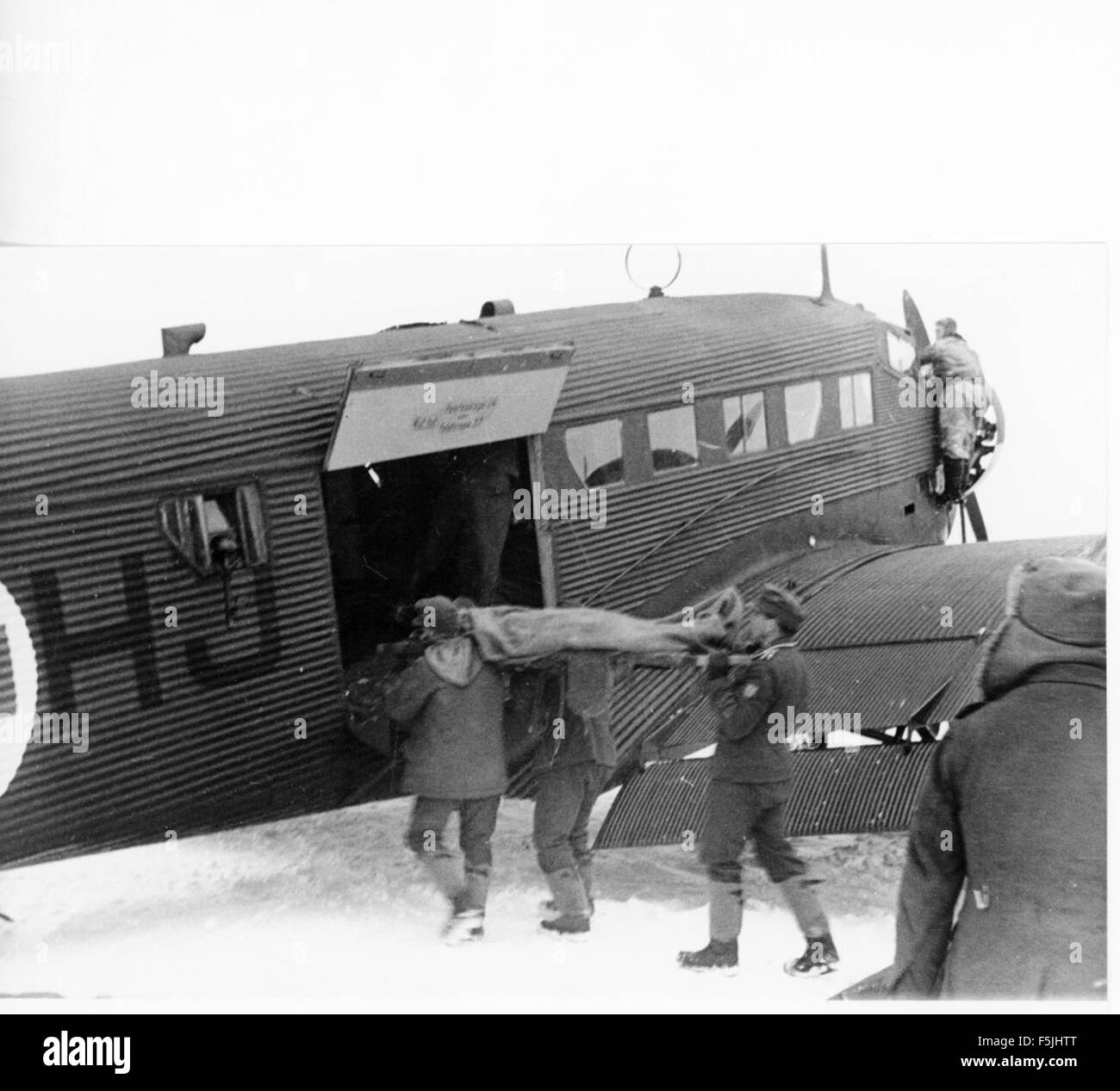 A photo from the Bundesarchiv showing the Junkers Ju 52, a German ...