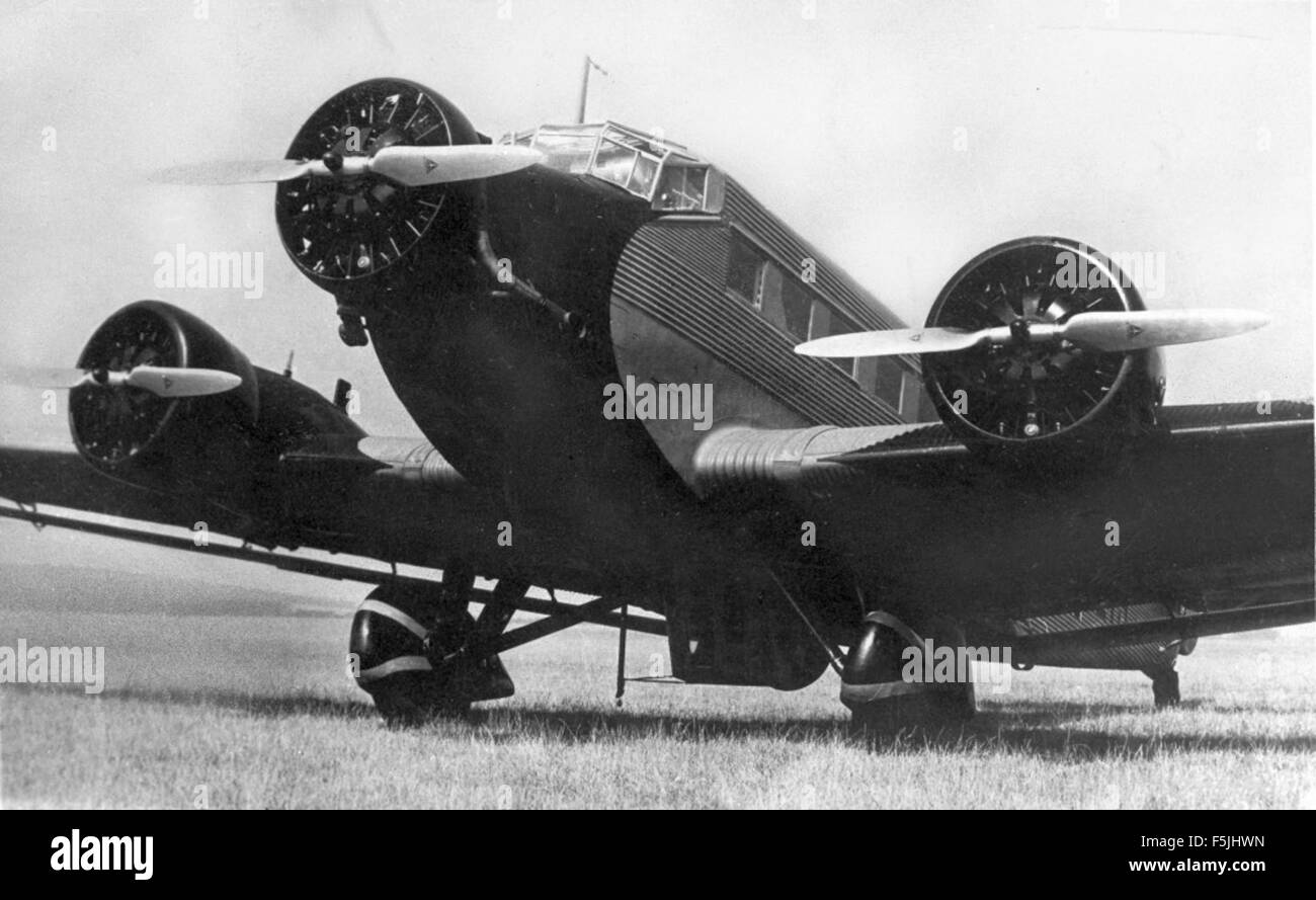 Photograph of the Junkers Ju 52-3mK, a German transport aircraft from ...