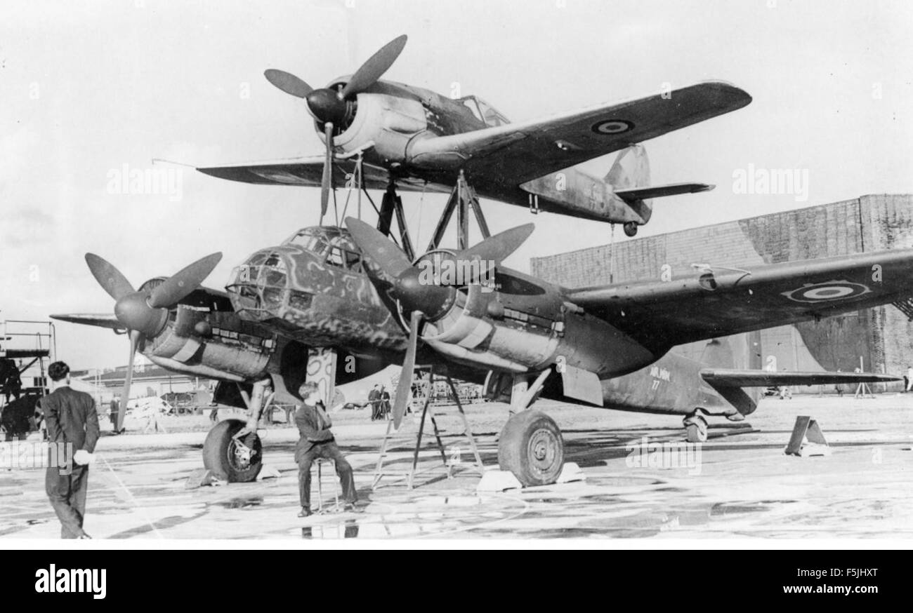 Junkers Ju 88 with Fw 190 on display in England Stock Photo - Alamy