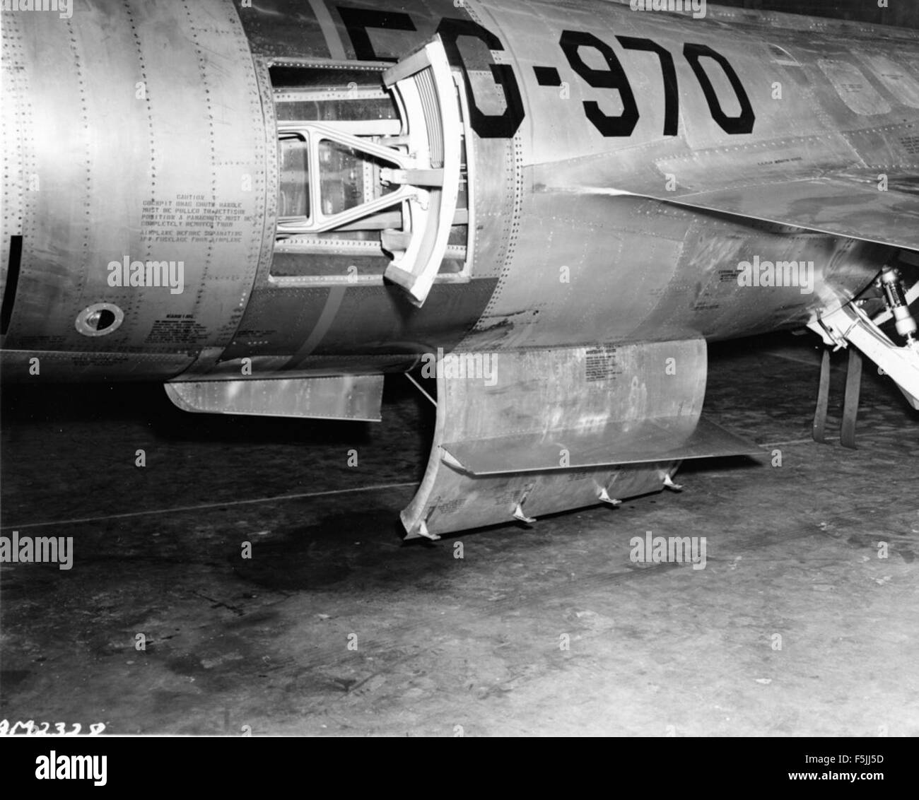 This image shows the speed brakes of the Lockheed F-104 Starfighter, a ...