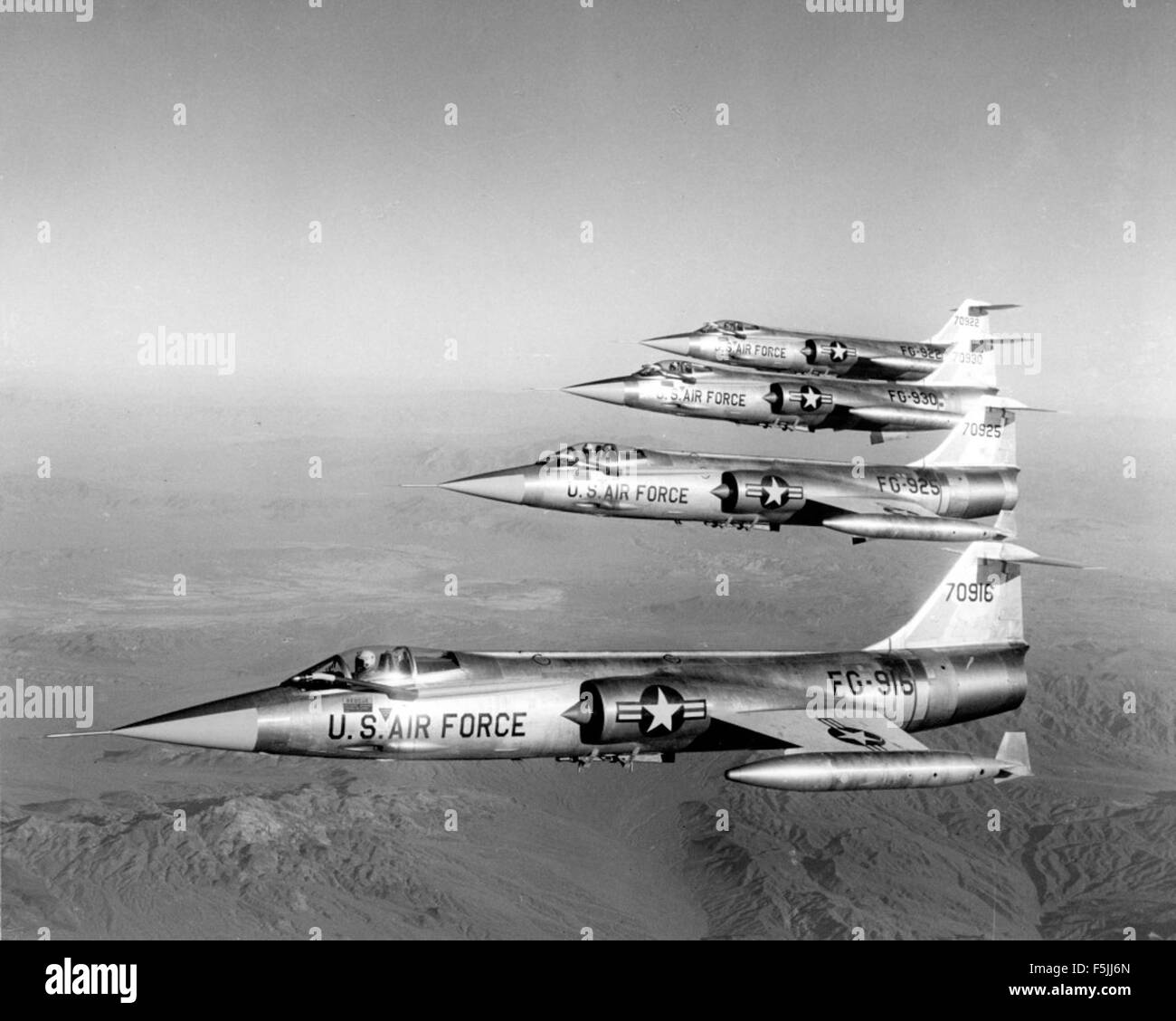 A Lockheed F-104C, military aircraft with the tail number 57-0916 ...