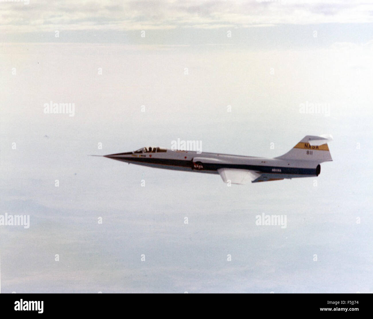 The Lockheed F-104N NASA 811, captured in flight, was used by NASA for ...