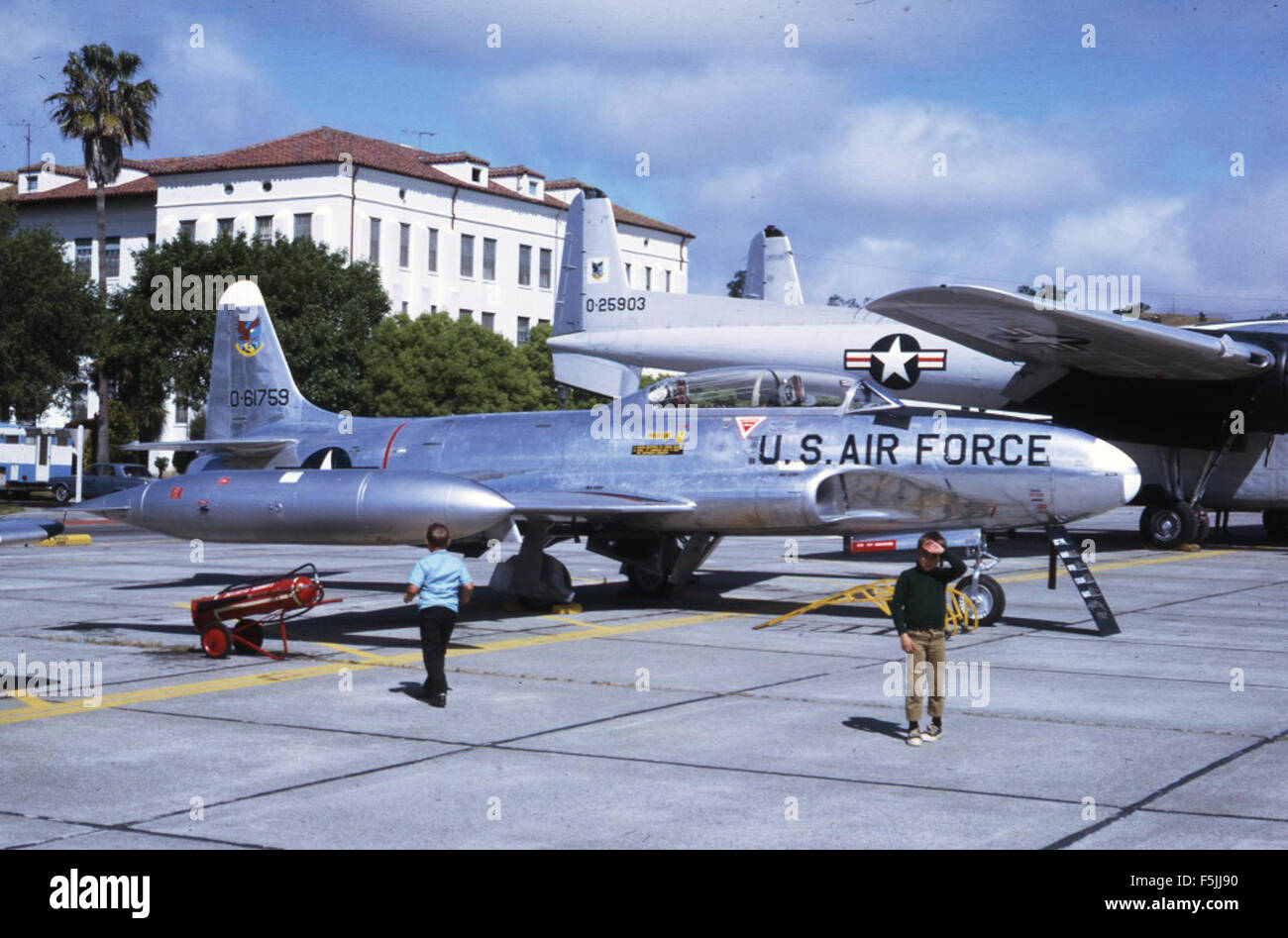 The Lockheed T-33A, a military jet trainer, photographed at Hamilton ...
