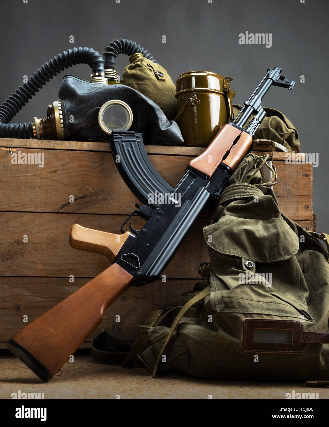 Kit of old USSR military equipment Stock Photo - Alamy