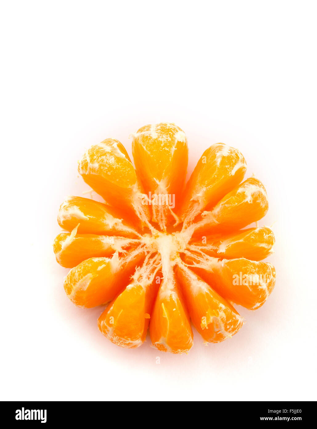 A peeled tangerine isolated on white Stock Photo - Alamy