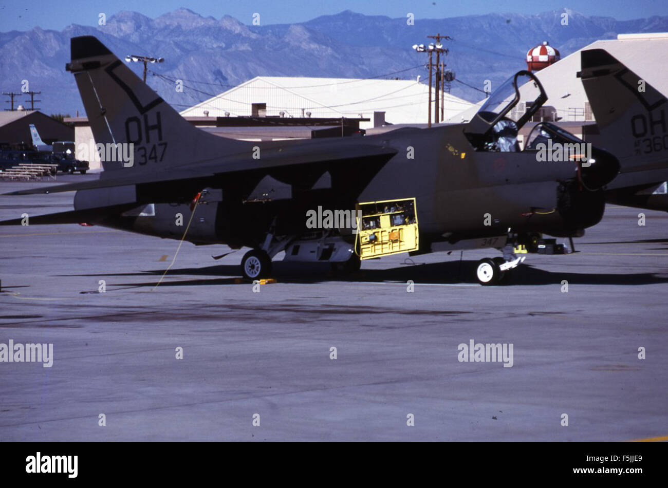 The LTV A-7D Corsair II, tail number 71-0354, from the New Mexico Air ...