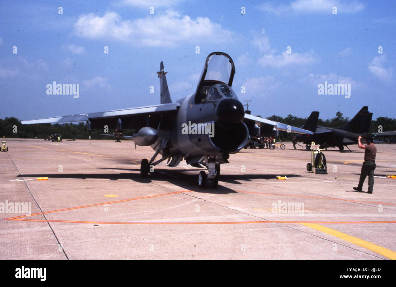 This image shows the LTV A-7D, a U.S. Air Force aircraft used for ...